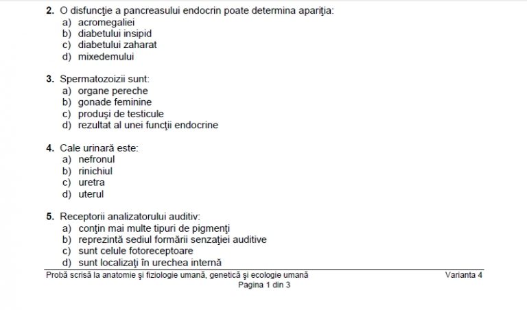 Subiecte BAC 2017 Anatomie. Ce le-a picat elevilor la examenul de ...